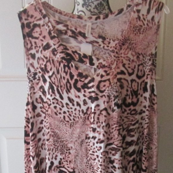 WATERMELON | Tops | Pink Leopard Plus Size Top | Poshmark